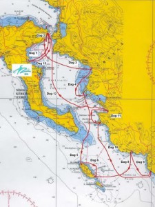 Map Corfu sailing area – Ionian Sailing Adventure